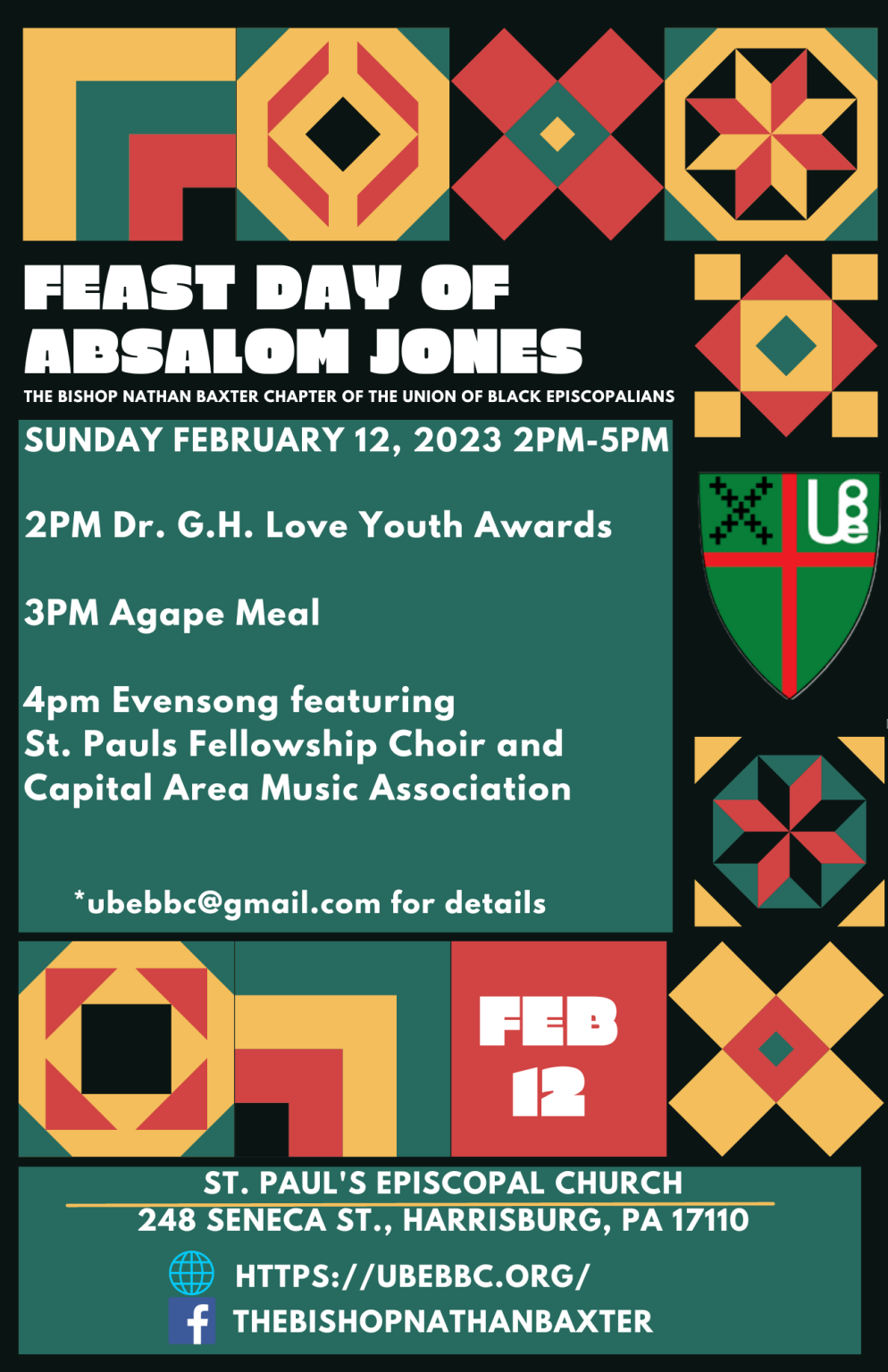 Feast Day of Absalom Jones – The Episcopal Diocese of Central Pennsylvania